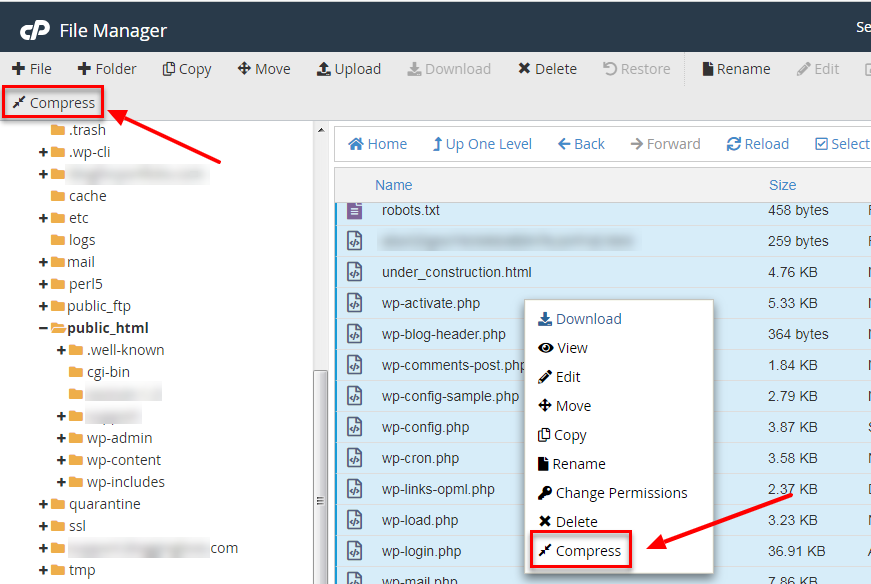 How To Compress Files Into A GZip Archive Using File Manager